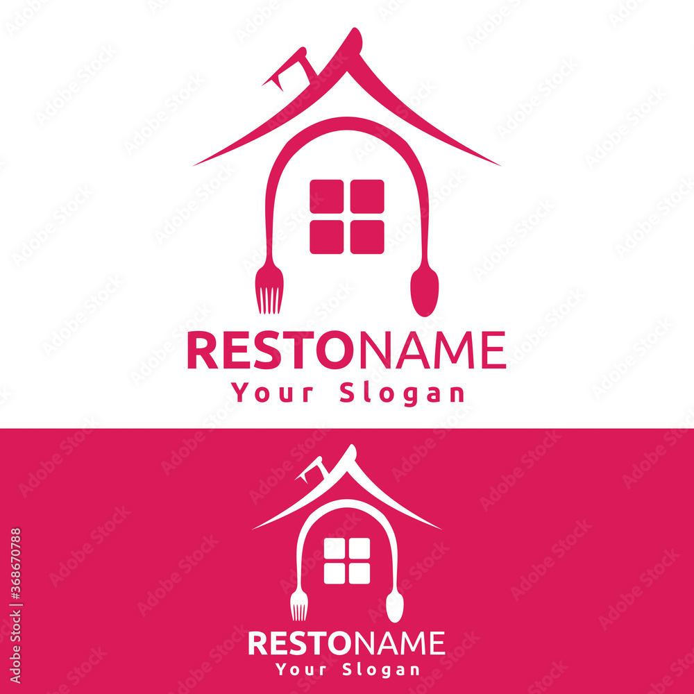 Vector logo template Resto, restaurant Nice design, elegant and modern ...