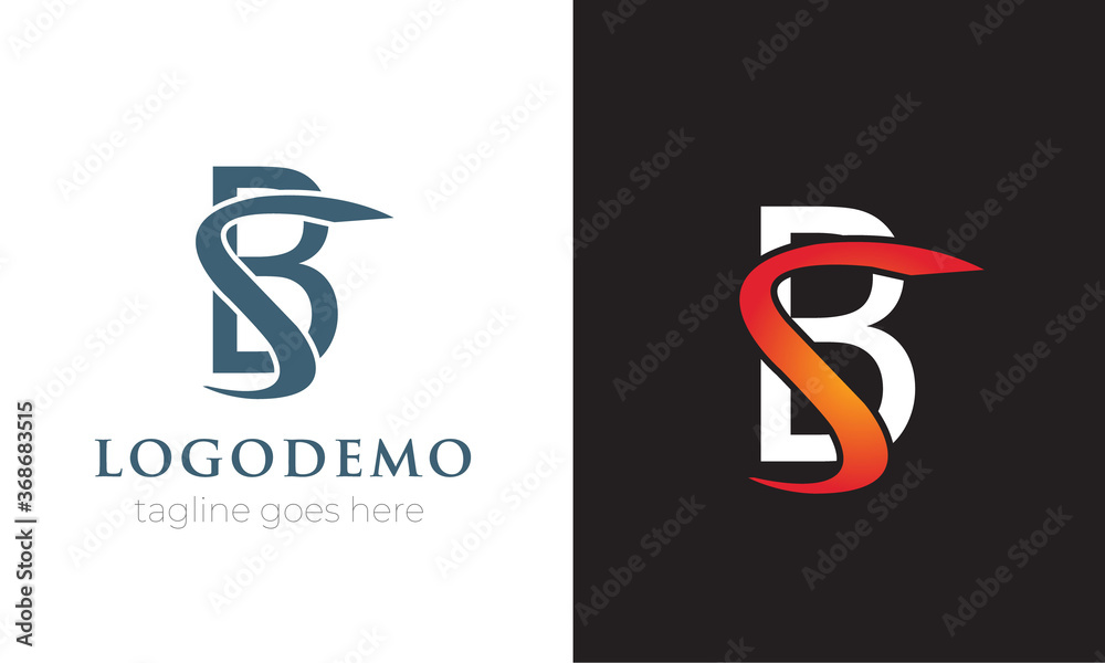 Initial letter B & S logo template vector.Modern abstract B & S Logo ...
