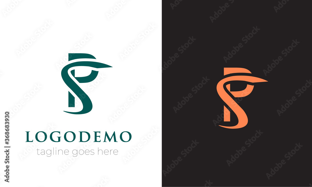 Initial letter P & S logo template vector.Modern abstract P & S Logo ...