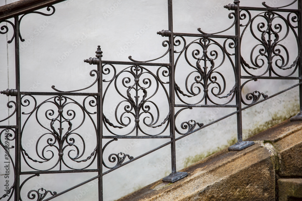 Chesky Krumlof exterior church grand staircase balustrade Stock Photo ...