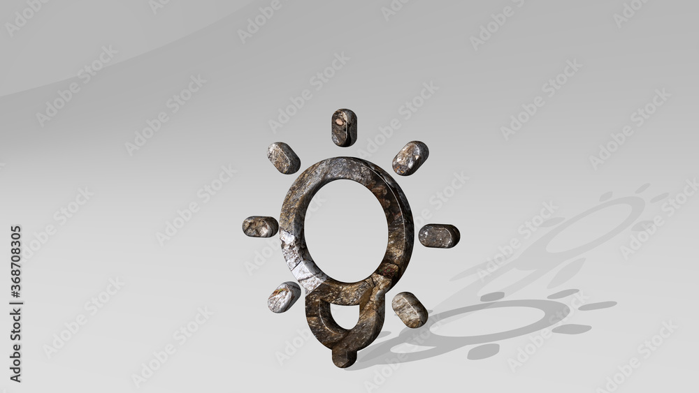 STUDY LIGHT IDEA casting shadow with two lights. 3D illustration of ...