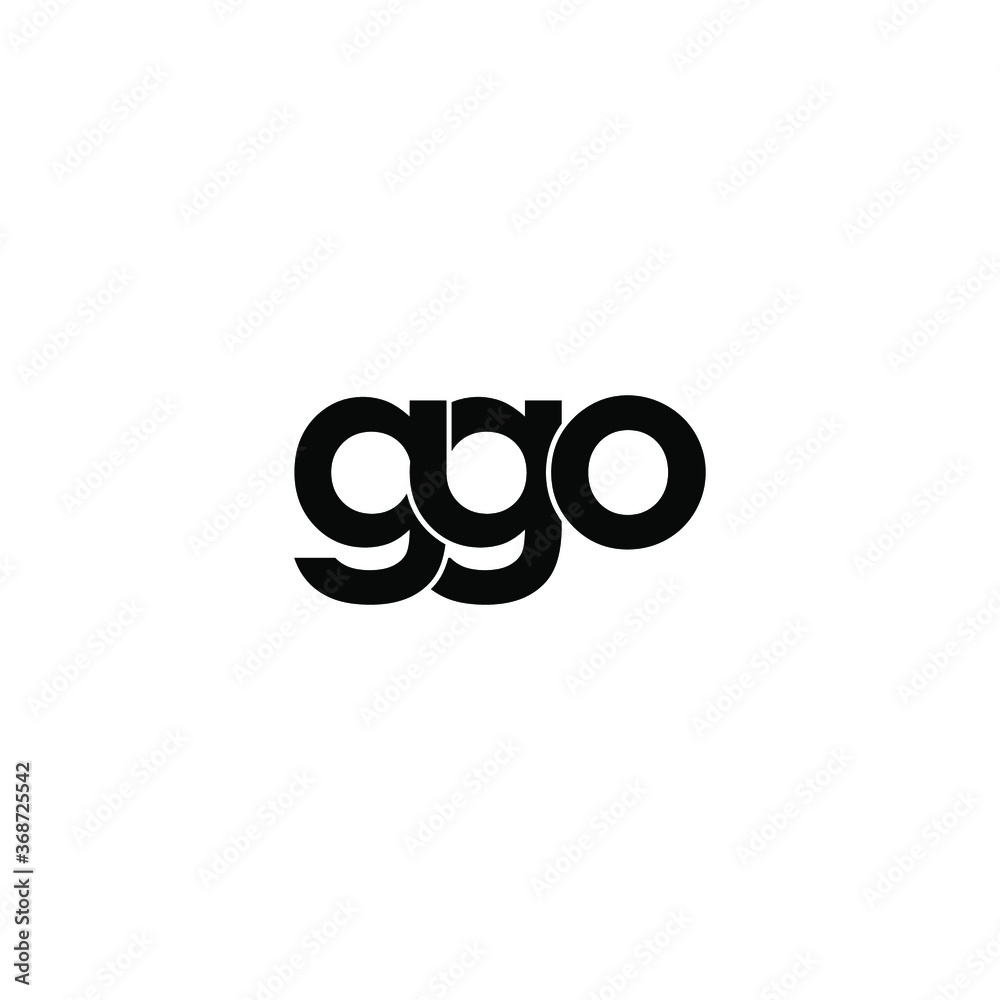 ggo letter original monogram logo design Stock Vector | Adobe Stock