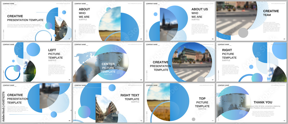 Presentation design vector templates, multipurpose template for ...