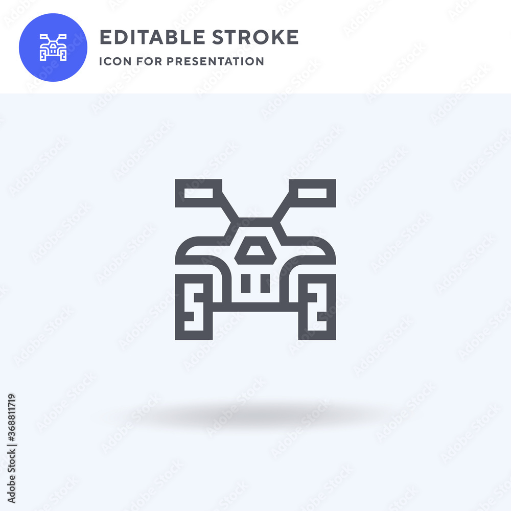 Quad icon vector, filled flat sign, solid pictogram isolated on white ...