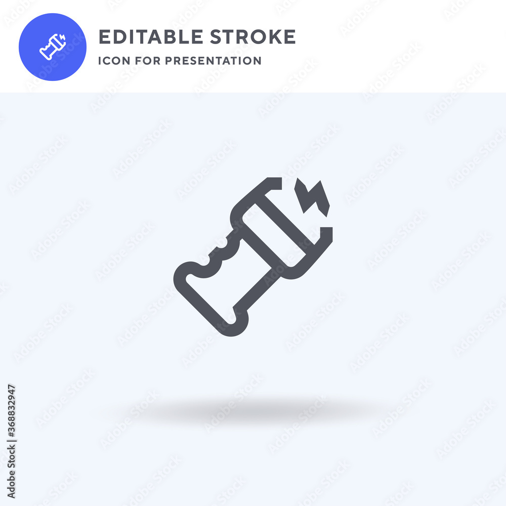 Stun Gun icon vector, filled flat sign, solid pictogram isolated on ...