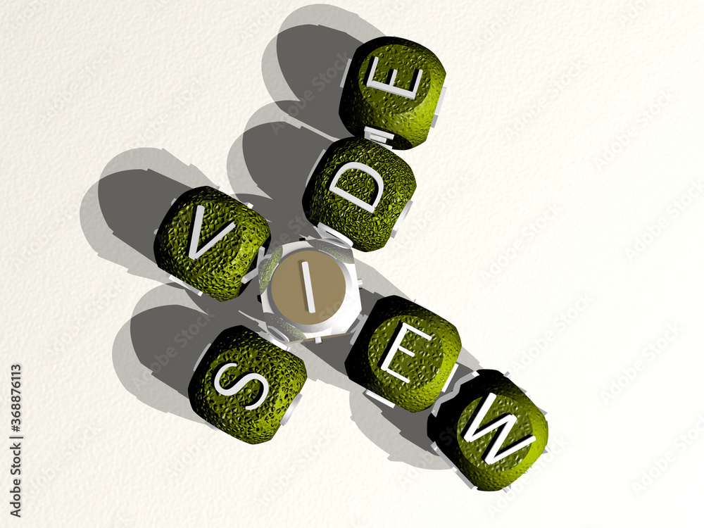 side view combined by dice letters and color crossing for the related ...