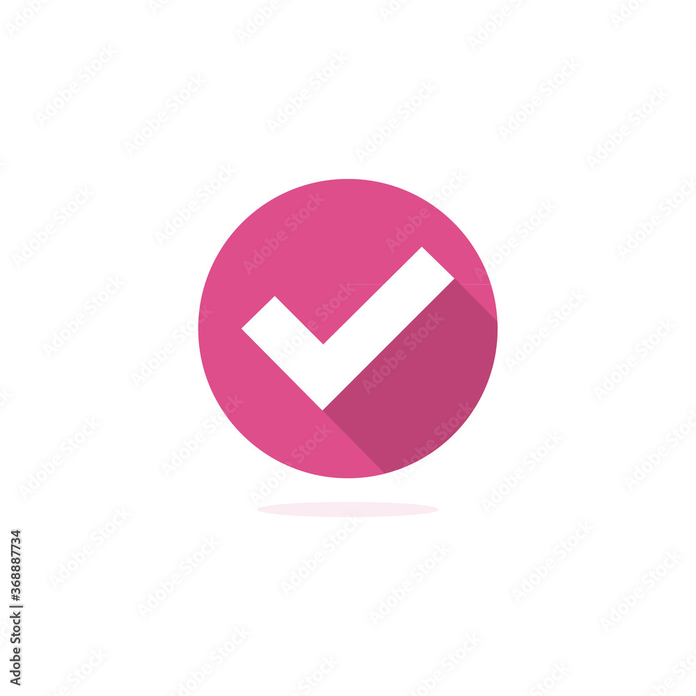 Purple check mark vector illustration Stock Vector | Adobe Stock