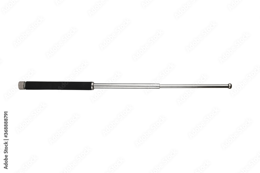 Expandable Baton Telescopic Retractable Stick Pure Steel Metal Isolated ...