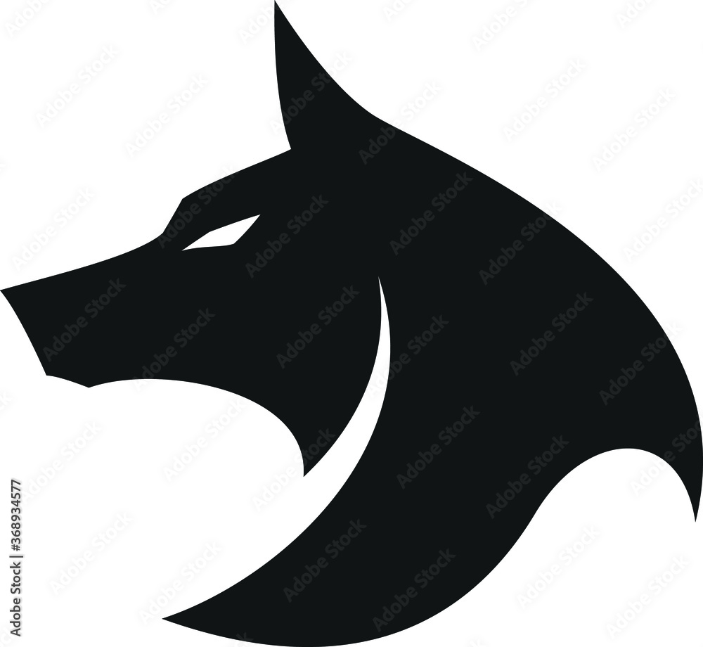 Vetor de Simple Wolf Head Symbol Design do Stock | Adobe Stock
