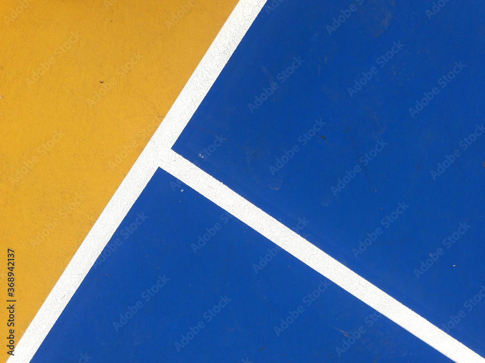 colorful basketball lines on an outdoor court Stock Photo | Adobe Stock