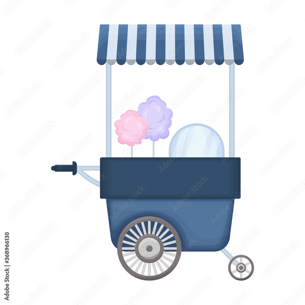 Food trailer vector icon.Cartoon vector icon isolated on white ...