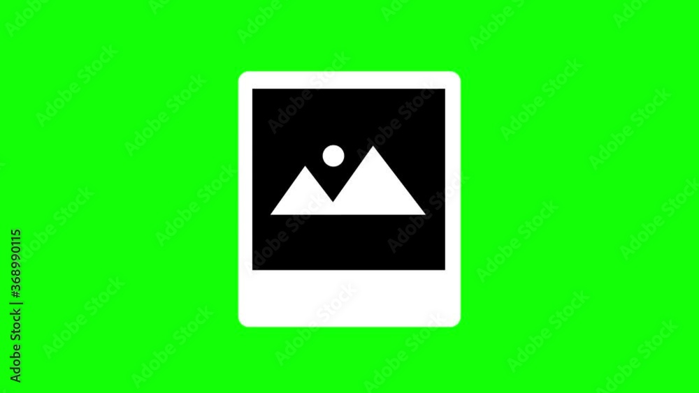 Video Stock Animated polaroid photo icon. Animation, pictogram, motion ...