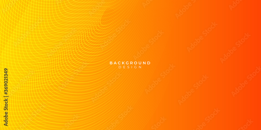 Abstract yellow and orange warm tone background with simply curve ...