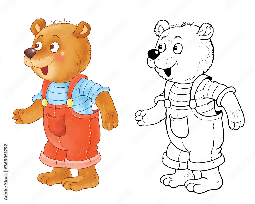 Goldilocks and the three bears. Fairy tale. Cute and funny cartoon ...