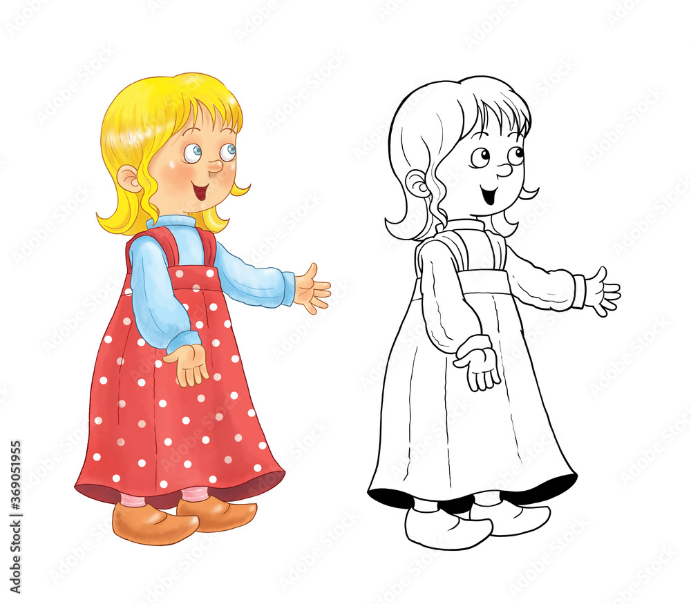 Goldilocks and the three bears. Fairy tale. Cute and funny cartoon ...