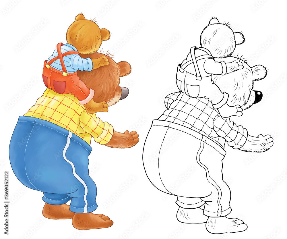 Goldilocks and the three bears. Fairy tale. Cute and funny cartoon ...