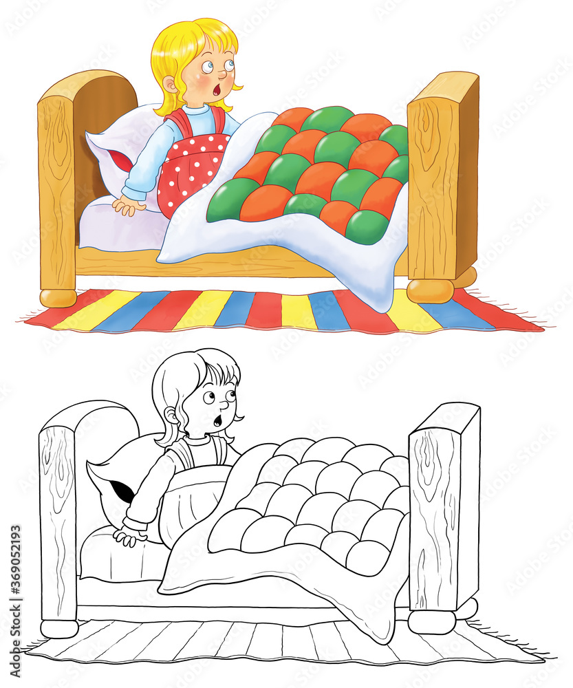 Goldilocks and the three bears. Fairy tale. Cute and funny cartoon ...
