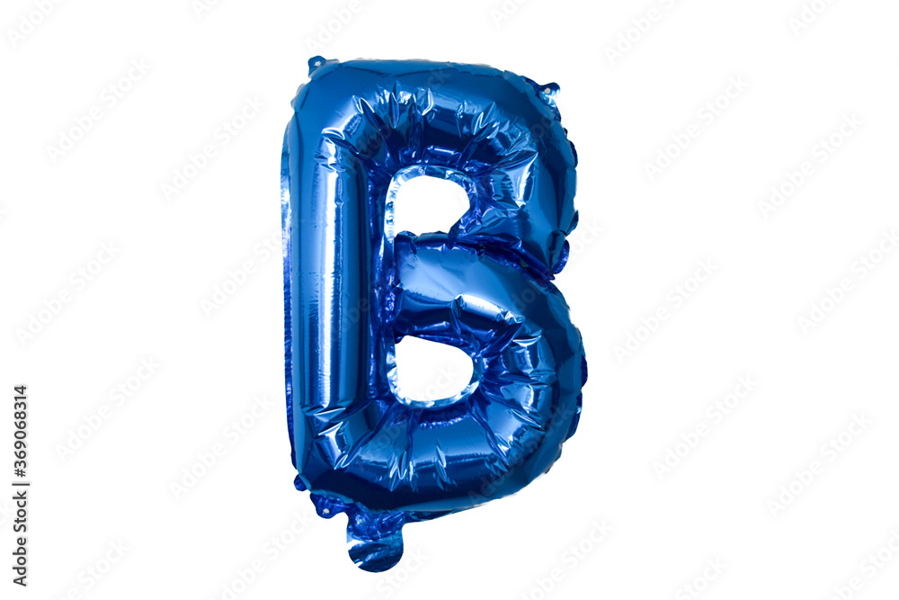 Blue Balloon Letter B in blue Stock Photo | Adobe Stock