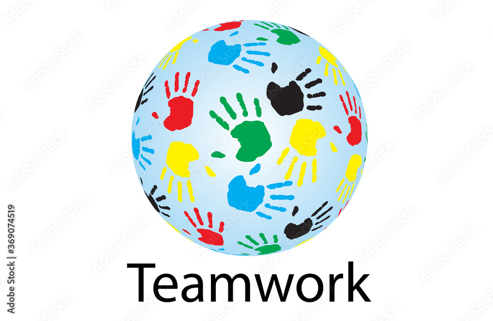 Teamwork Concept logo.Teamwork background illustration Stock ...