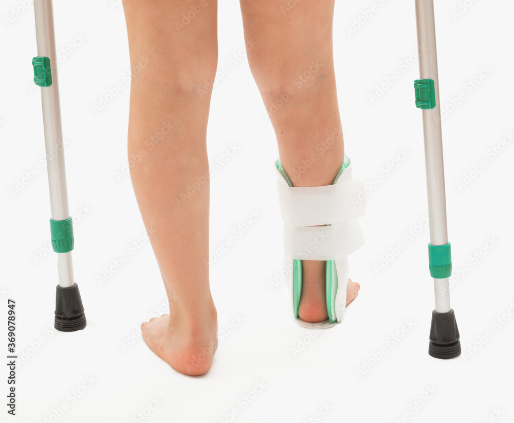 Teenage girls wear ankle support with adjustable support and latex ...