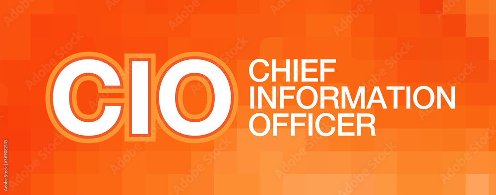 CIO – Chief Information Officer Acronym, Modern background Design Stock ...