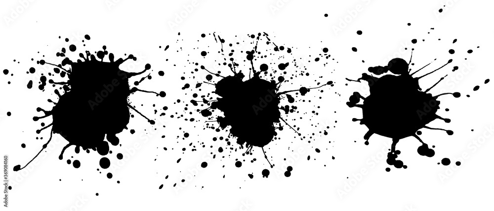 Vector paint blots set. Paint splatter pattern. Stock Vector | Adobe Stock