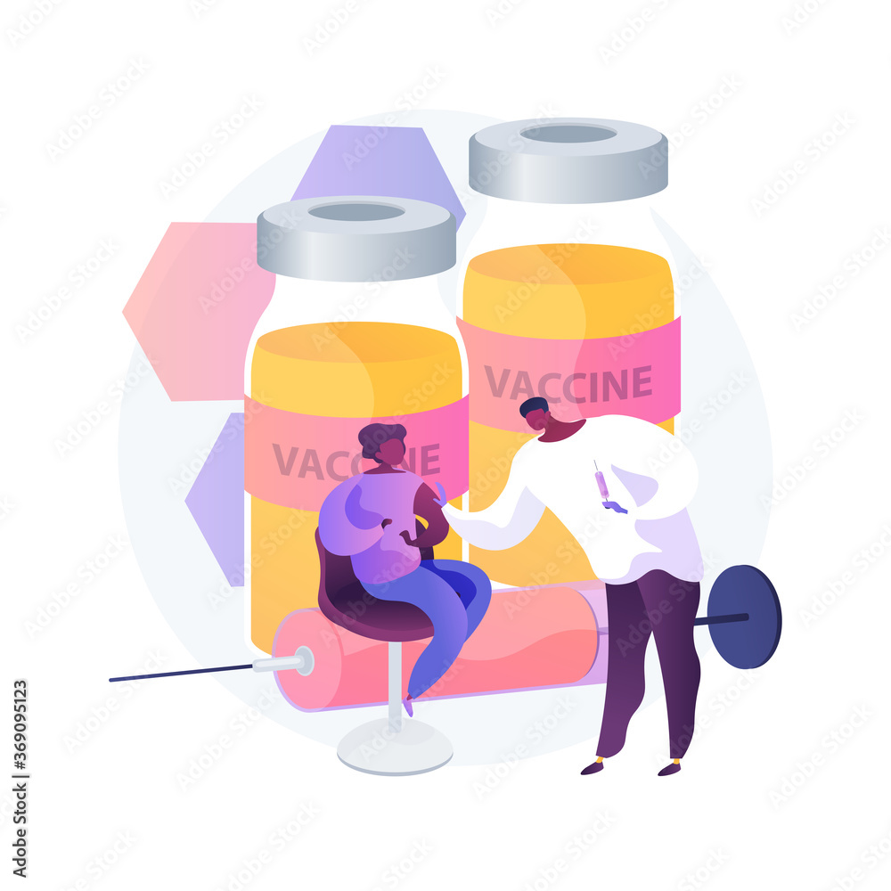 Vaccination of preteens and teens abstract concept vector illustration ...