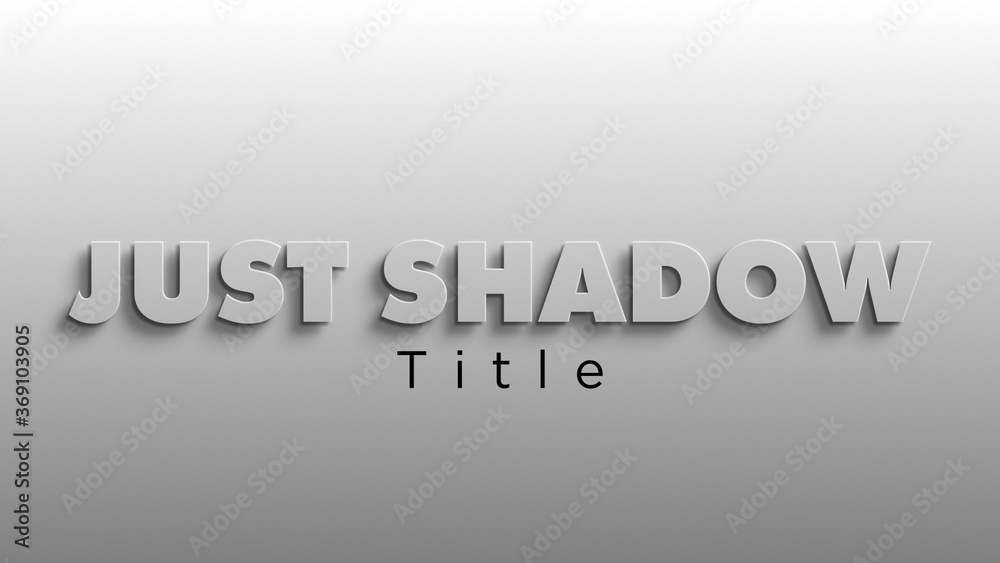 Simple Shadow Pop-Up Title Stock Template | Adobe Stock