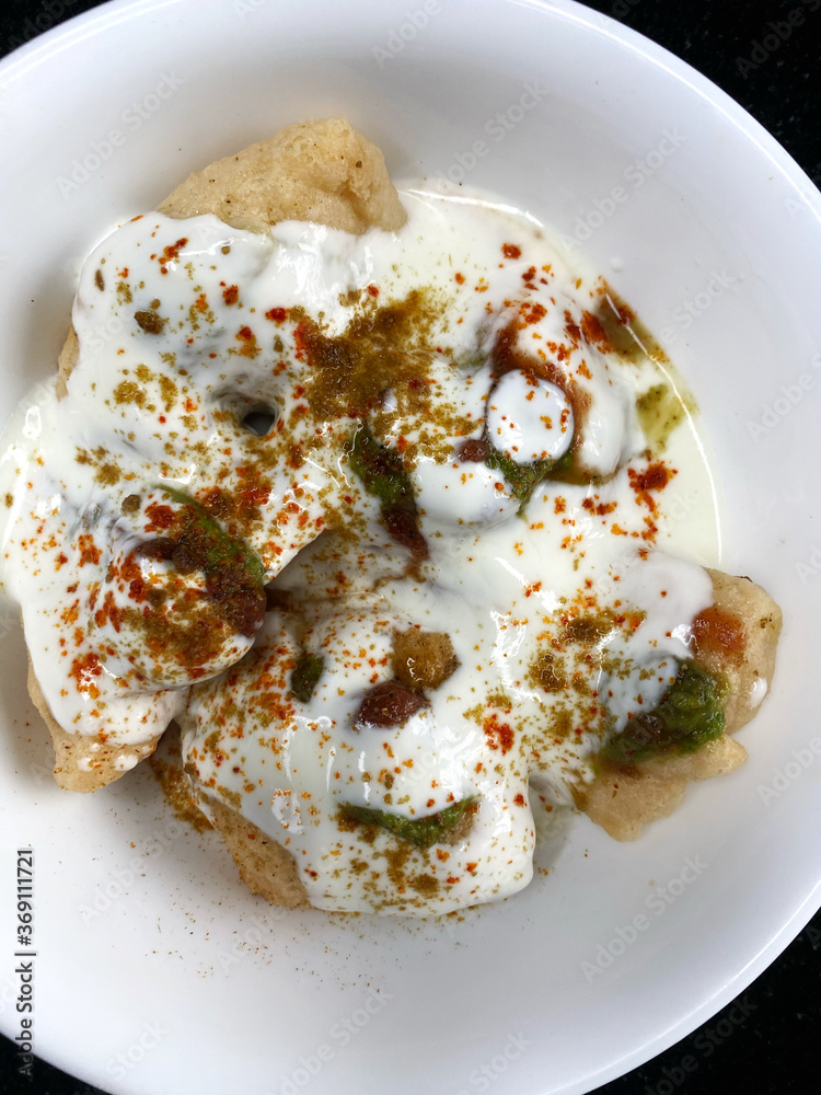 Dahi Wada The Famous Indian sweet and spice street food served with ...