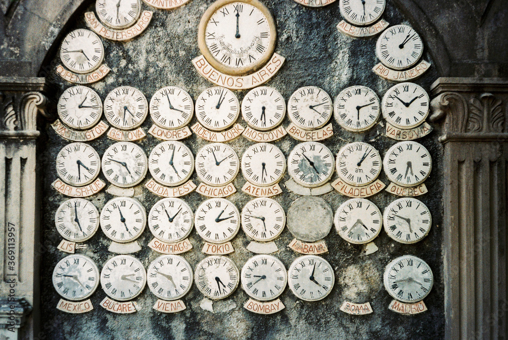 World time zone clocks Stock Photo | Adobe Stock