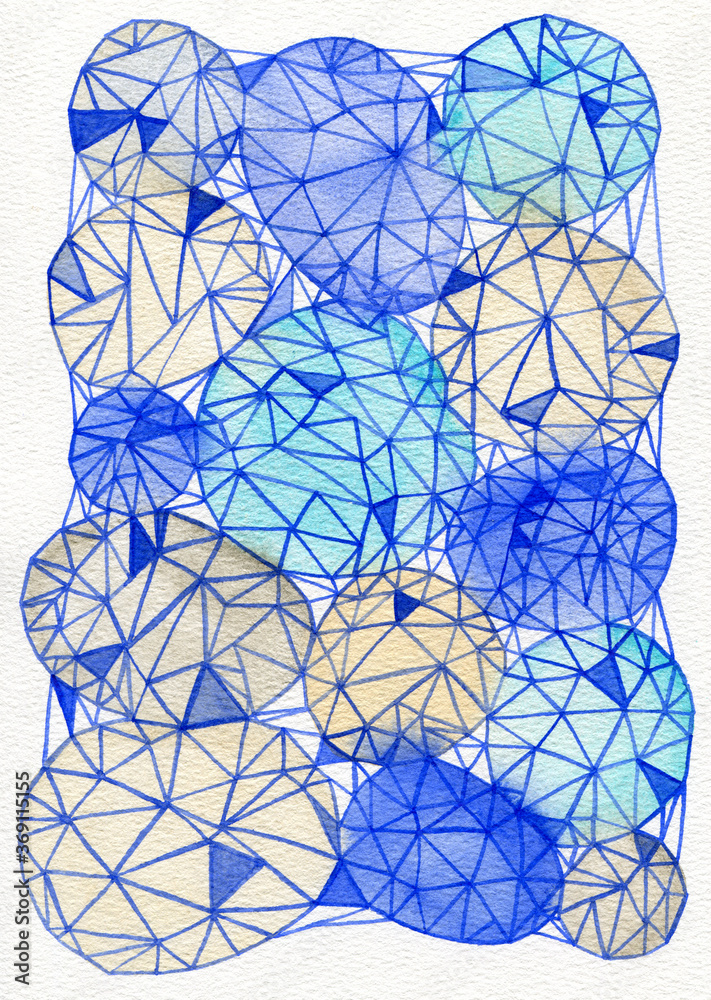 Watercolor crystals abstract art Stock Photo | Adobe Stock