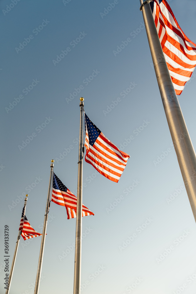 American Flags Stock Photo | Adobe Stock