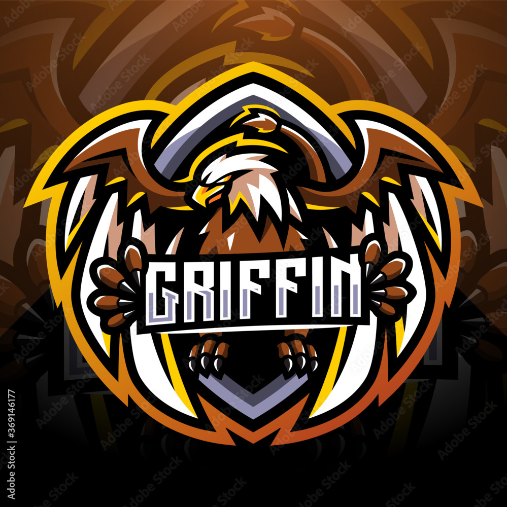 Griffin esport mascot logo design Stock Vector | Adobe Stock