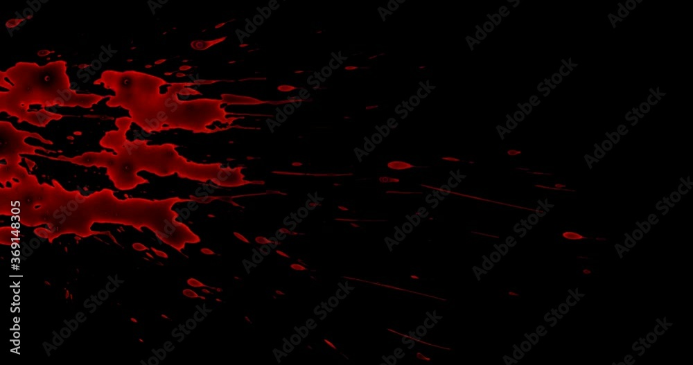 Splashes of Red Paint. Blood Splatter Set. Horror Movie Effects with ...