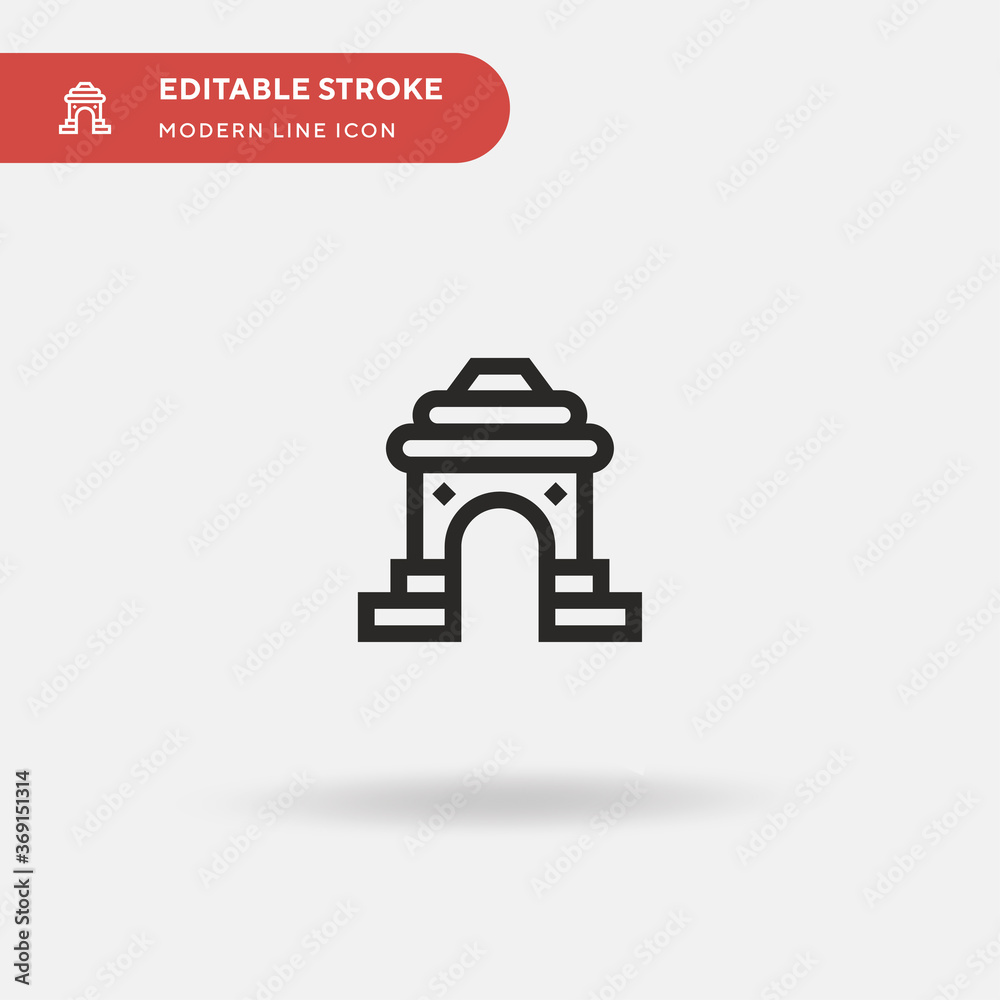 Gate Of India Simple vector icon. Illustration symbol design template ...