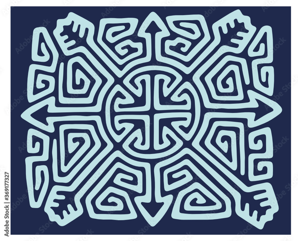 mola circular con fondo azul en svg Stock Vector | Adobe Stock