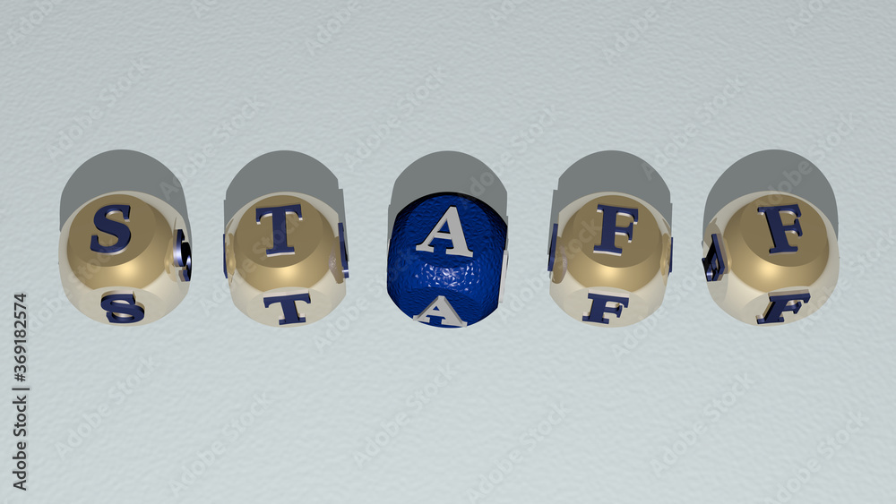 staff combined by dice letters and color crossing for the related ...