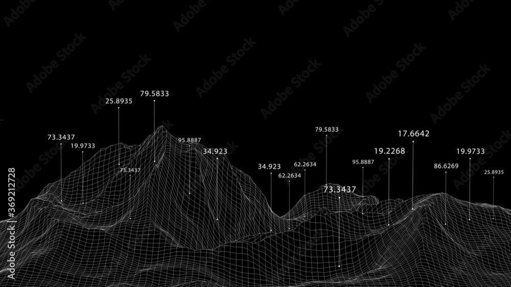 Vidéo Stock HUD technological template.Futuristic topographic digital ...