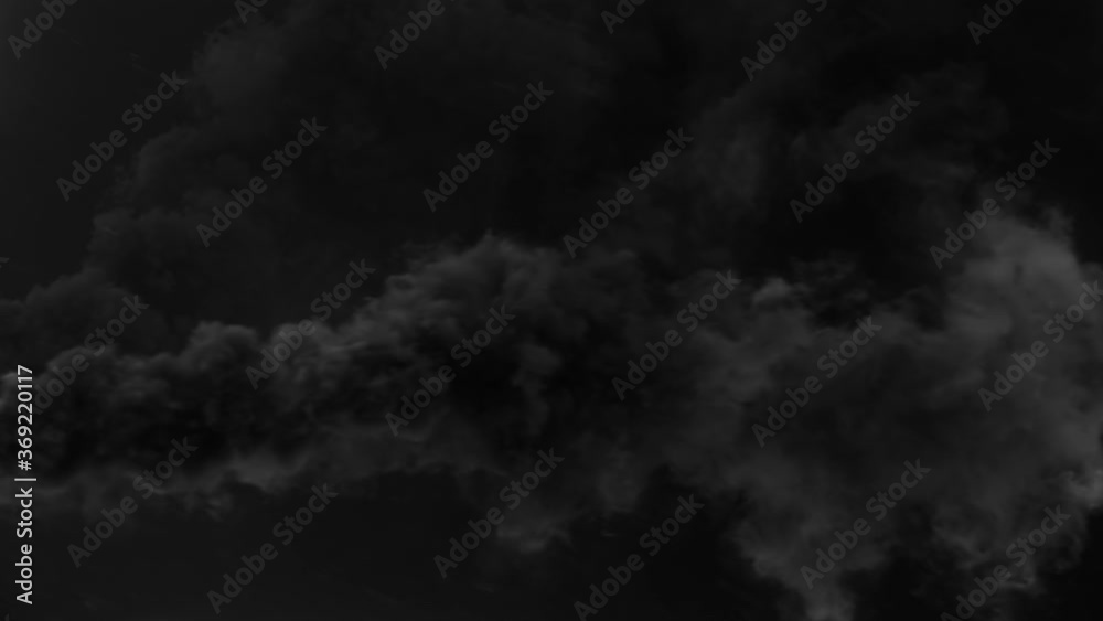 Black smoke uncertain times. Lung Cancer worried mind. Air pollution ...