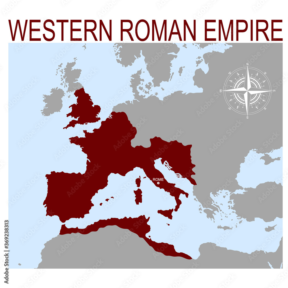 vector map of the Western Roman Empire Stock Vector | Adobe Stock
