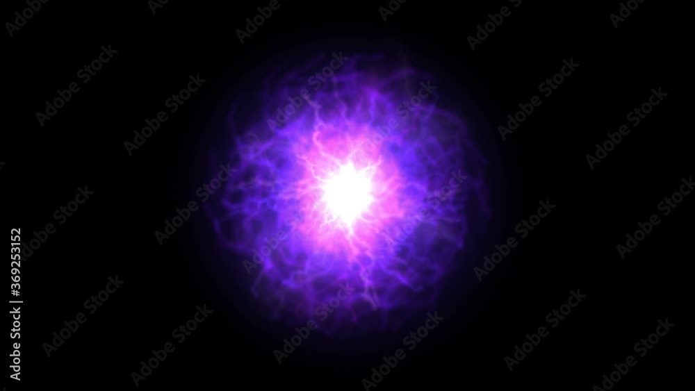 Abstract energy ball force field. 4K animation for film ads and movie ...