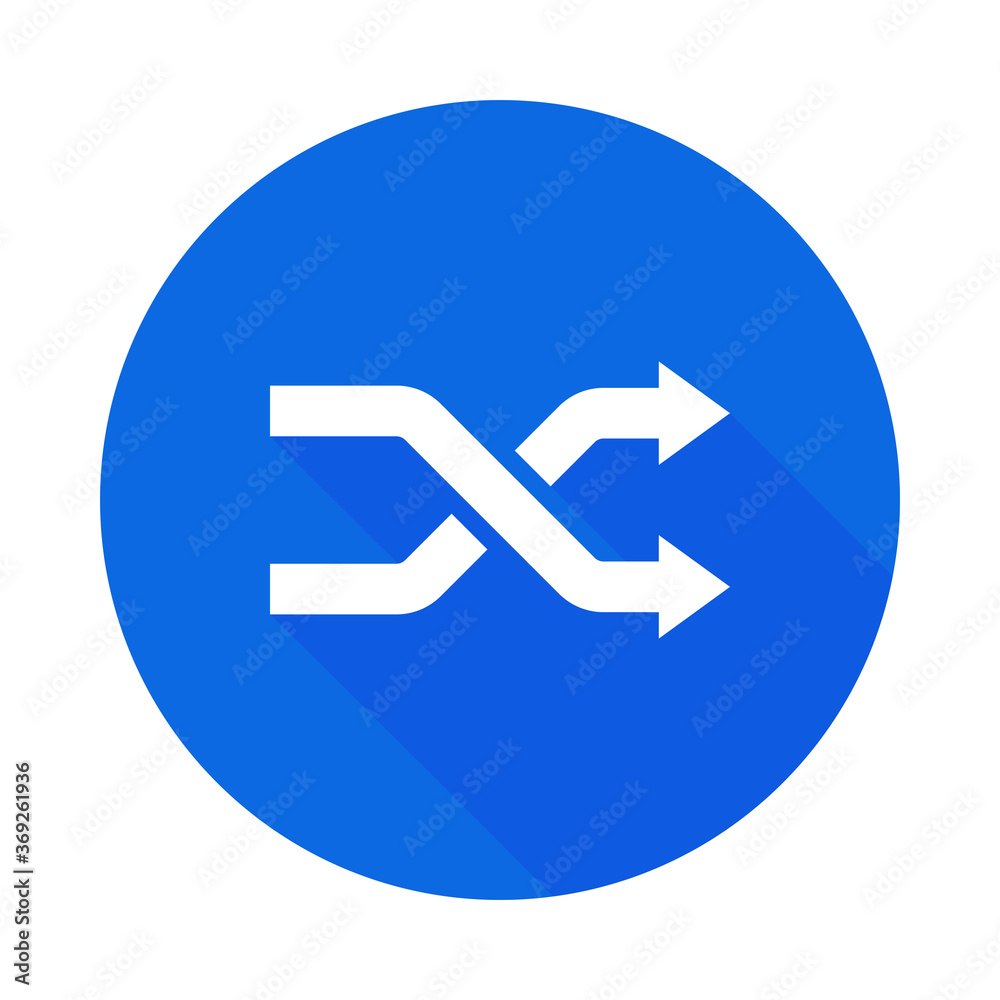 Shuffling icon, change order, random sign - vector music symbol ...