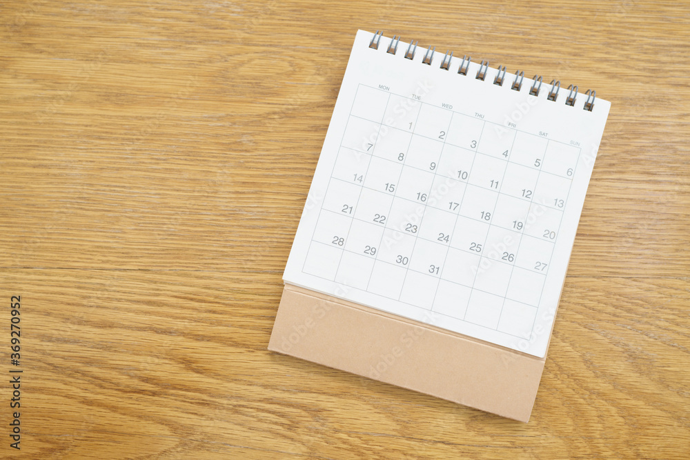 A calendar of the month. using as background business concept and ...