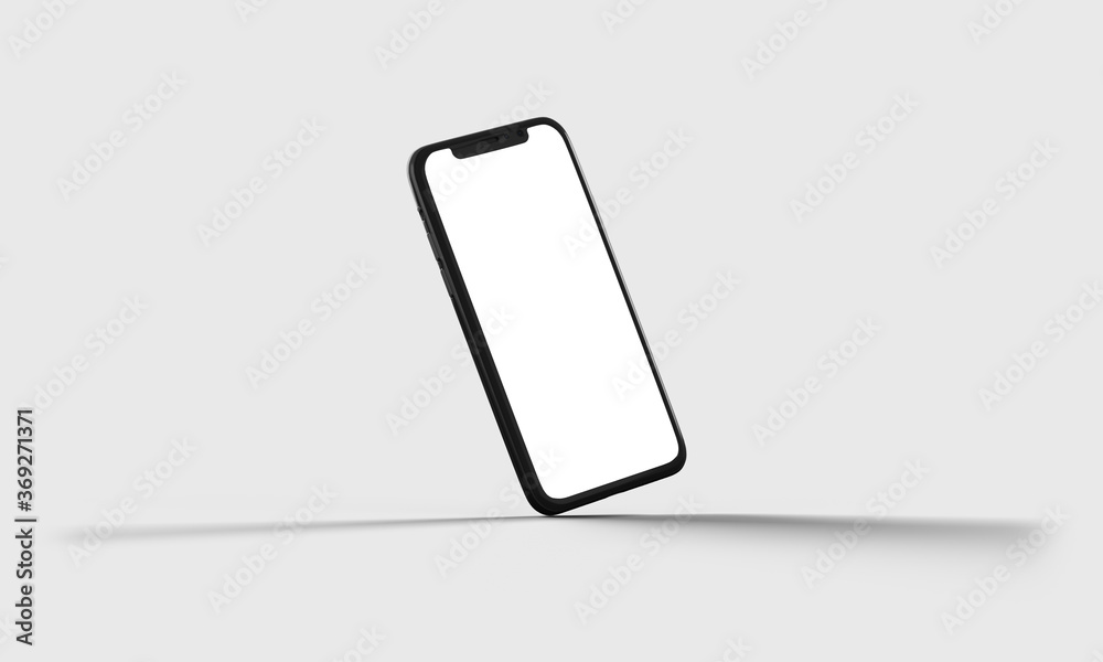 Phone Front View Slanted Right Bottom Left Corner Touching Ground ...