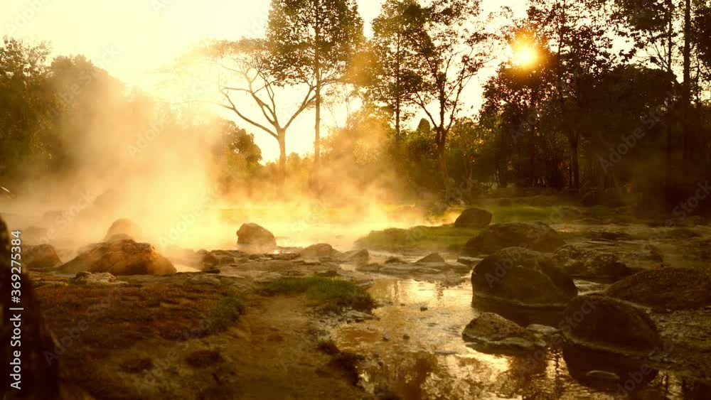 Hot Springs Onsen Natural Bath at National Park Chae Son, Lampang ...