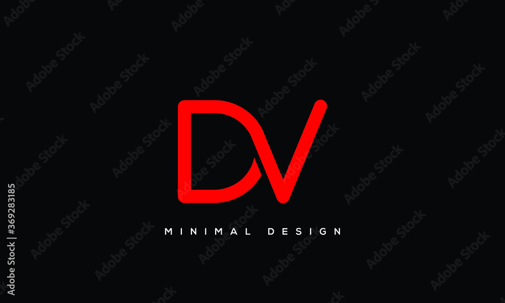 DV letter logo alphabet monogram icon symbol Stock Vector | Adobe Stock