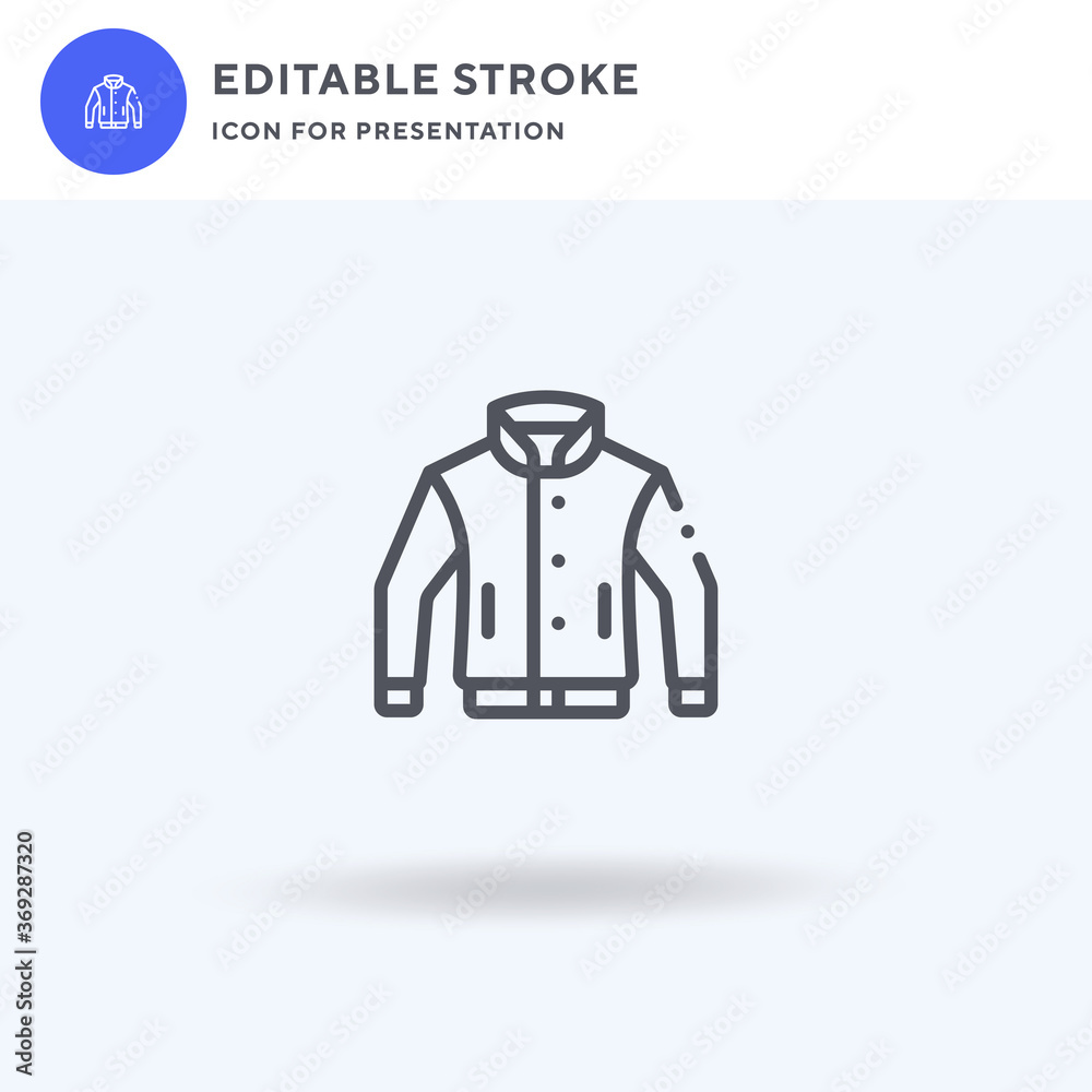Varsity Jacket icon vector, filled flat sign, solid pictogram isolated ...
