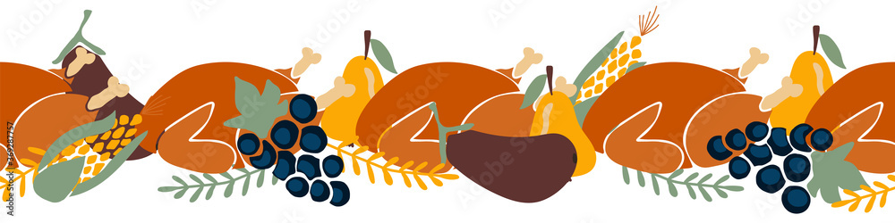 Thanksgiving Dinner Border Images