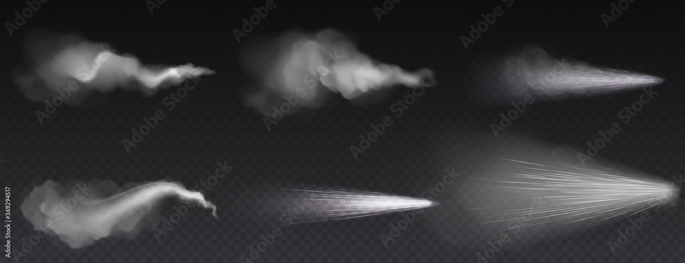 White dust spray isolated on transparent background. Vector realistic ...