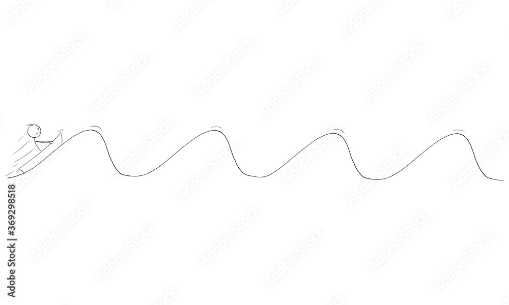 Stockvector Vector cartoon stick figure drawing conceptual illustration ...